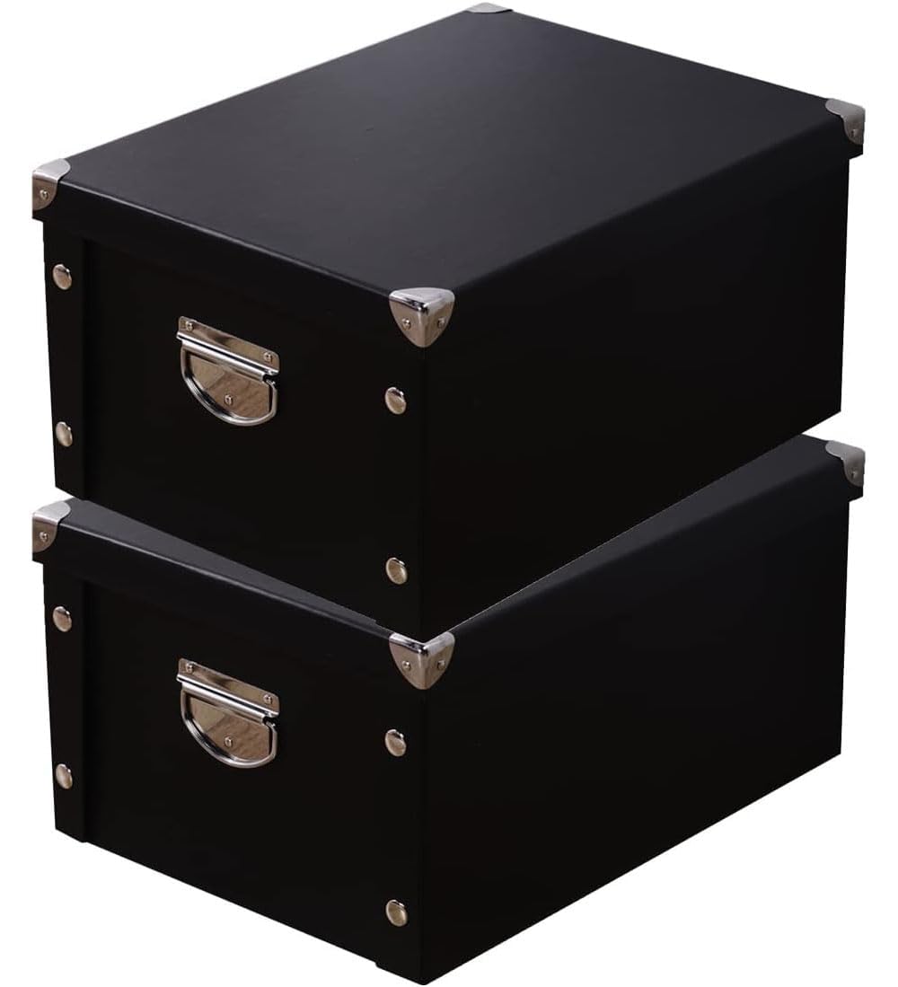 Amazon.com: STARVAST 2 Pack Storage Boxes with Lids, Collapsible ...