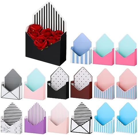 6 Pcs Flower Envelope Box Flower Wrapping Gift Box Folding Flower ...
