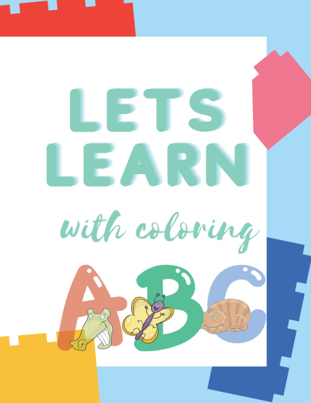 Buy lets learn with coloring: ABC coloring book with animals drawing ...