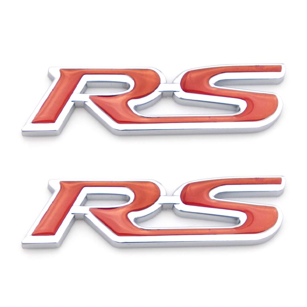 Amazon.com: 2Pc 3D RS Emblem Front Grill Badge Decal Sticker Logo for ...