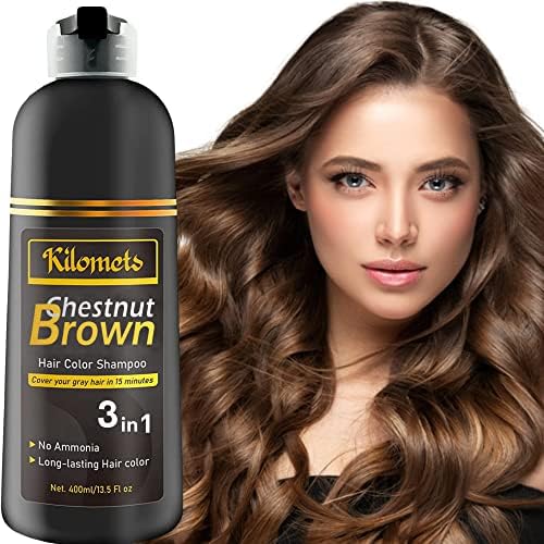 Amazon.com : COSMTEK MEIDU Instant Hair Color Shampoo Chestnut Brown ...