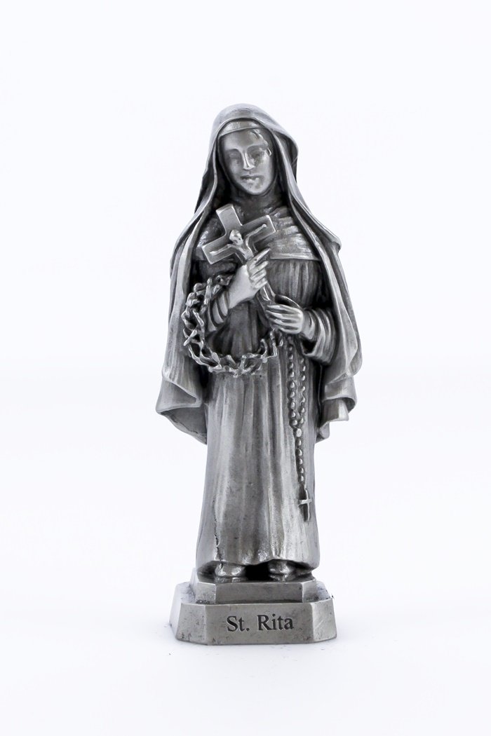 The Bethany Collection - Fine Pewter Statues Pewter Catholic Saint ...