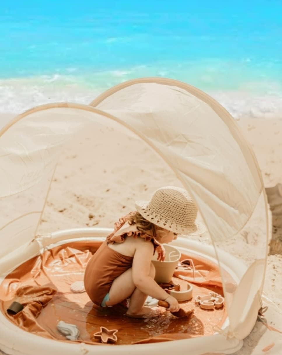 Amazon.com: Baby Beach Pool | 2-in-1 Kiddie Pool and Beach Blanket ...