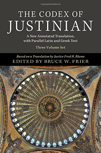 Amazon.com: The Codex of Justinian 3 Volume Hardback Set: A New ...