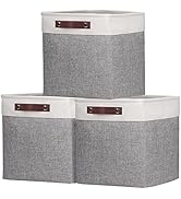 OUTBROS Storage Boxes with Lids, Storage Baskets for Shelves, Foldable ...