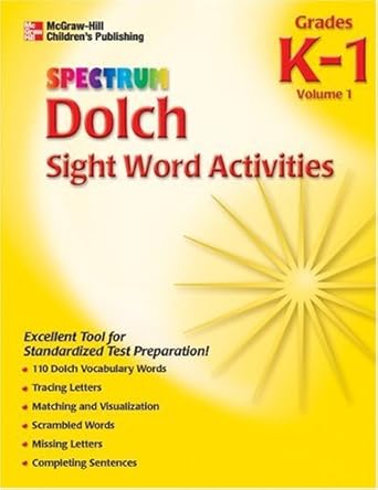 Dolch Sight Word Activities: Grade K-1 | Amazon.com.br