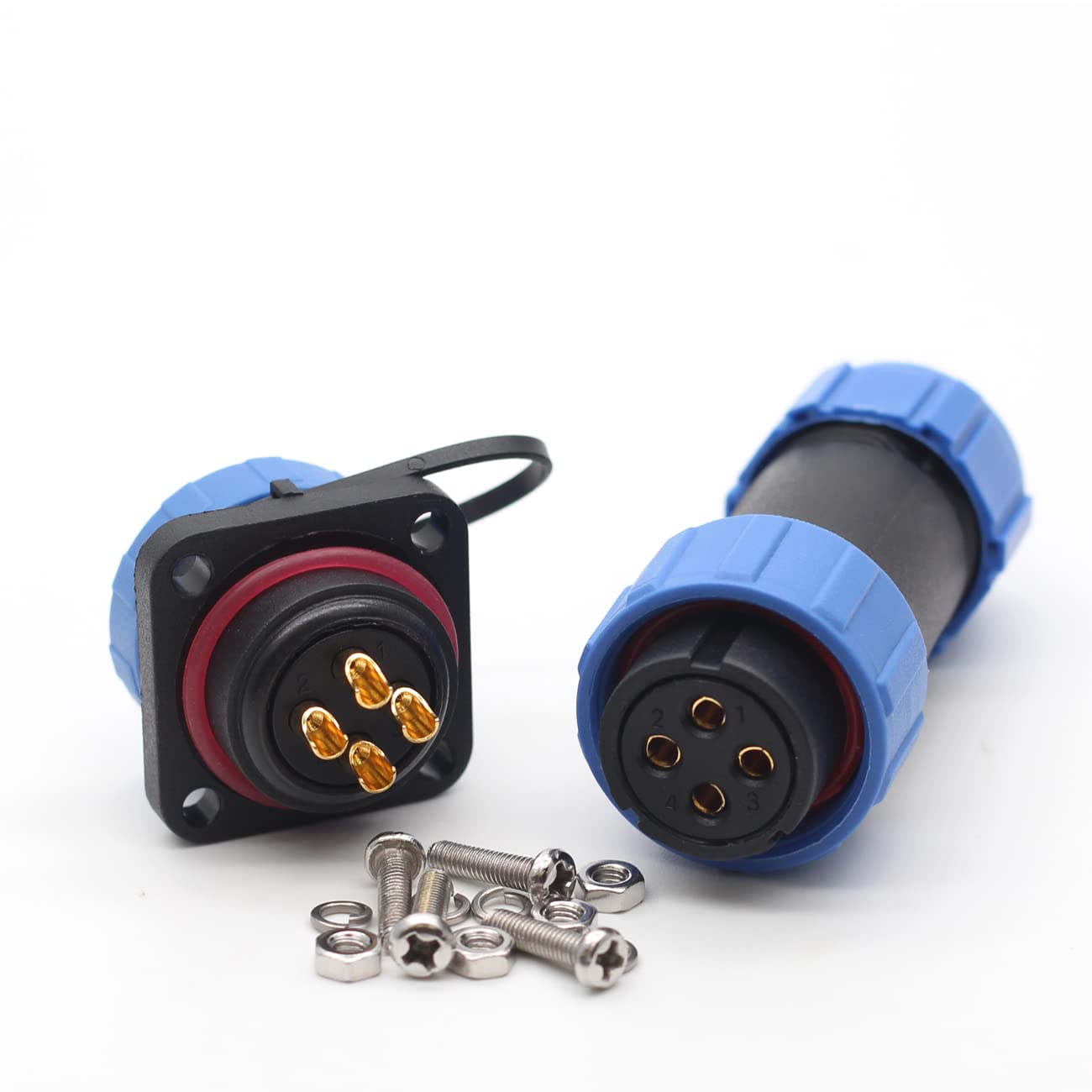 Amazon.com: SZJELEN SP21 2Pin-12Pin Panel Mount 21mm Waterproof ...