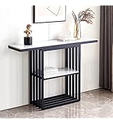 Amazon.com: VASOENY 47.24 in Modern Console Table, Sintered Stone ...