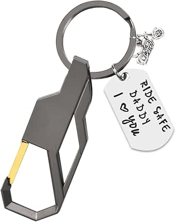 Amazon.com: Ride Safe Keychain for Dad Motorcycle Lovers Gifts for ...