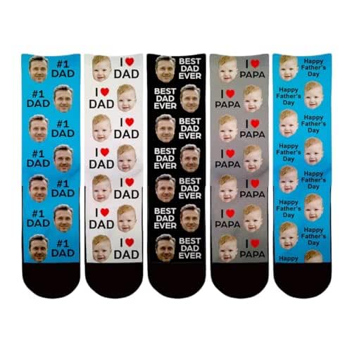 Amazon.com: Custom Father's day socks personalized socks with Photo,Cat ...
