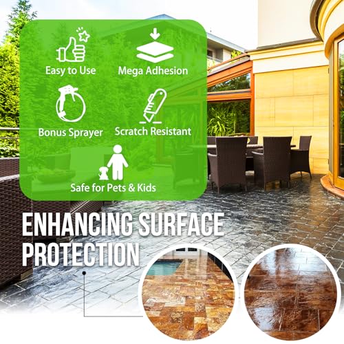 Wet Look Stone Sealer – 64oz High Gloss Paver Sealer Stone Colour ...