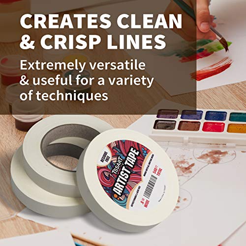 Snapklik.com : 3 Pack White Artist Tape - Masking Artists Tape For ...