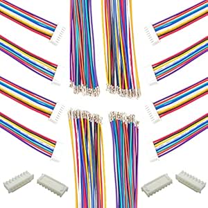 Kidisoii XH 2.54mm JST Connector Kit with 22AWG Pre-Crimped Wire, 2/3/4/5/6/7/8/9/10/12 Pin ...