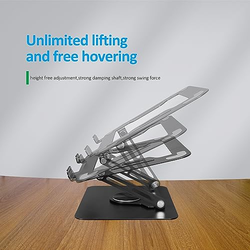 Laptop Stand with Adjustable Height and Angle, 360 Rotation PC Stand ...