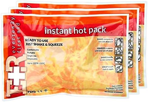 Amazon.com: Ever Ready First Aid Disposable Instant Hot Pack 6" x 9 ...