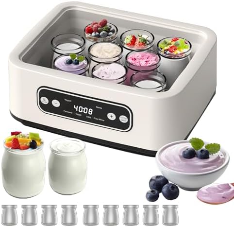 Yogurt Maker, Electric Yogurt Machine with 1.6L 304 Stainless Steel ...