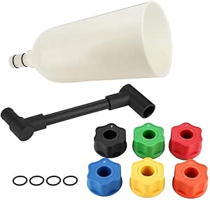 Oil Funnel,EBTOOLS 8Pcs Universal Car Engine Oil Funnel Adaptor Filling Filler Set With Swivel ...