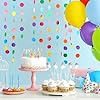 Rainbow Hanging Paper Garland,Colorful Circle Dots Paper Decoration for ...