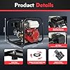 Amazon.com : 2-Inch Gas Powered Water Pump, 210CC 6.5HP High Pressure ...