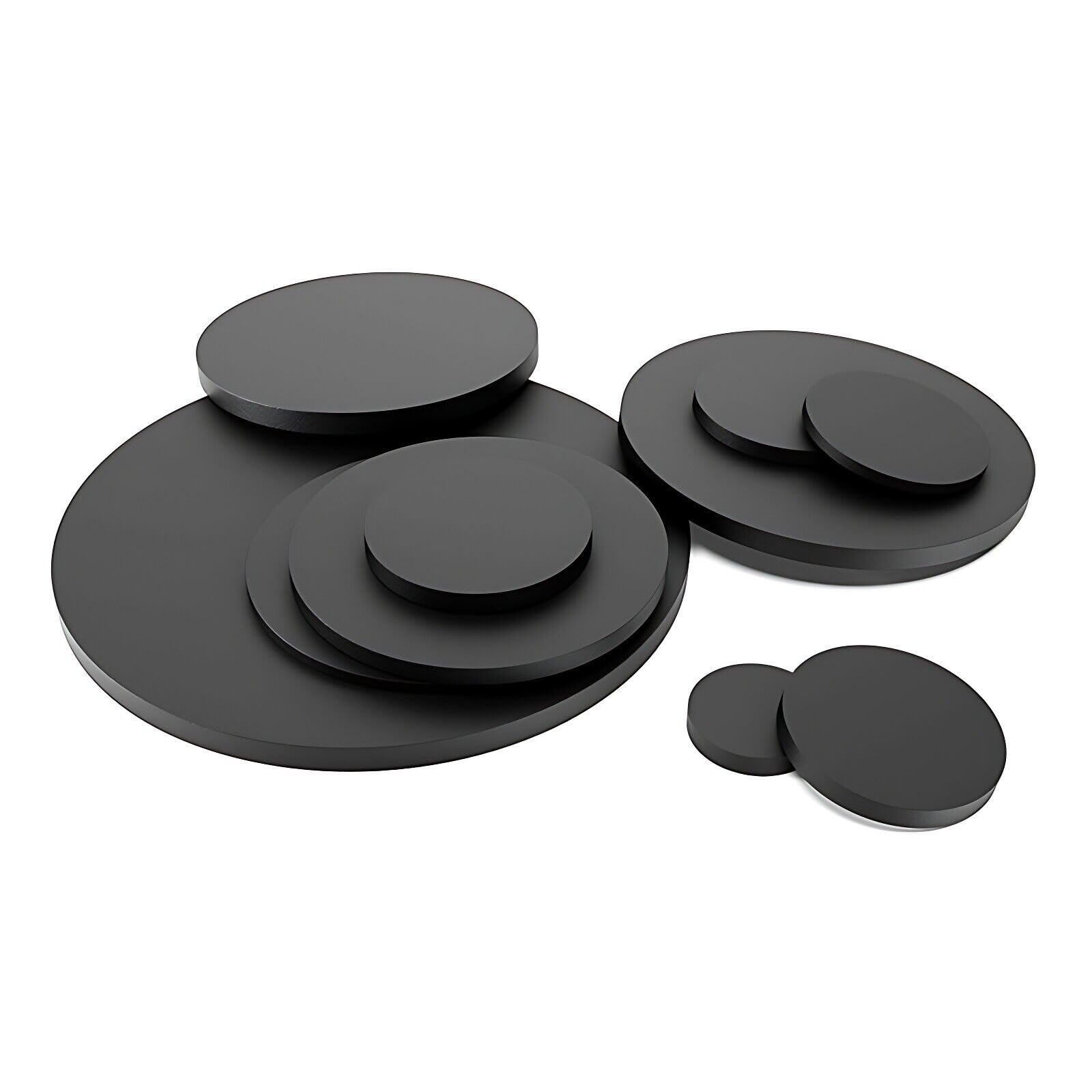 NBR Rubber Discs Round Plates - Black Solid Damping Gaskets 1mm To 10mm ...