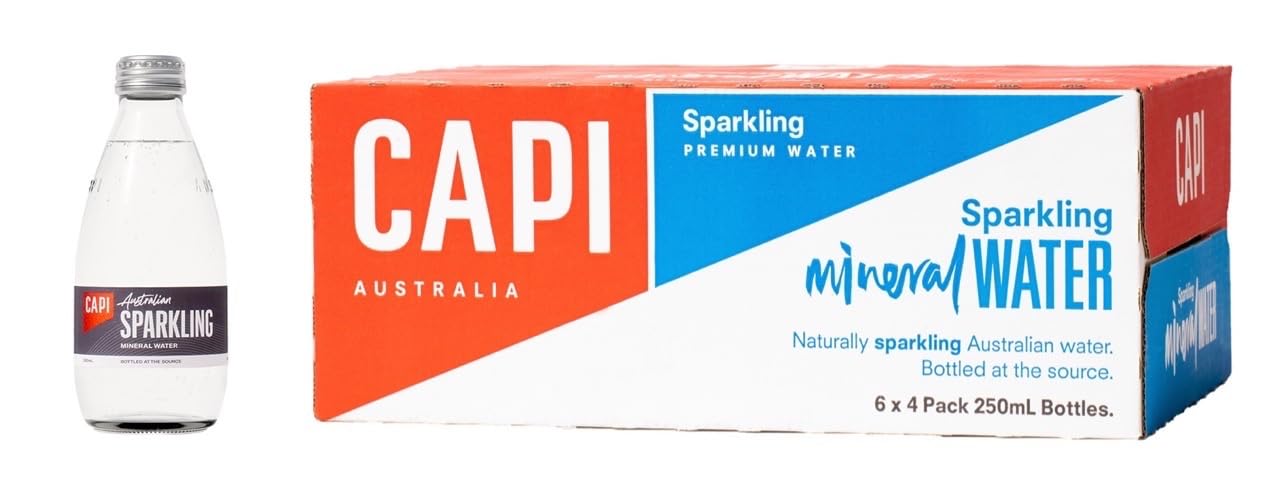 CAPI Sparkling Mineral Water, 6 x 4 Pack 250mL (24 bottles total) : Amazon.com.au: Pantry Food ...