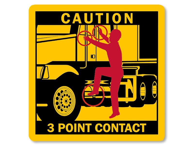 Amazon.com: Yellow Caution 3 Point Contact Sticker (Vehicle Safety ...