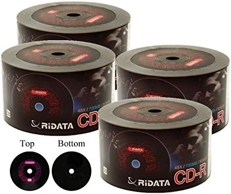 Amazon.com: 200 Pack Ridata Black CD-R 48X 700MB 80Min Digital Vinyl ...