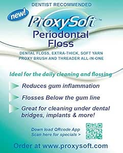 Amazon.com: ProxySoft Periodontal Floss - 100 Travel Packs (500 Strands ...