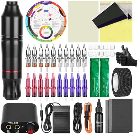 Amazon.com: BAMTTOO Tattoo Pen Kit Tattoo Cartridge Needles Tattoo ...