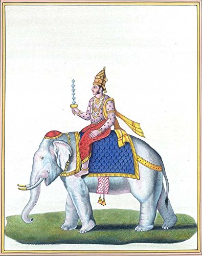 Exotic India Indra Riding Airavata Holding the Vajra - Miniature ...