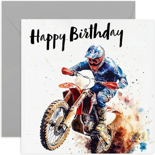 Amazon.com : Motorcross Bikes Themed Birthday Card for Teenage Boy ...
