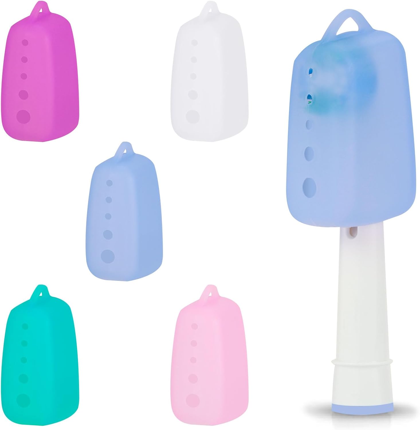 Amazon.com : Lapfoon 5 Packs Toothbrush Covers, Silicone Toothbrush ...