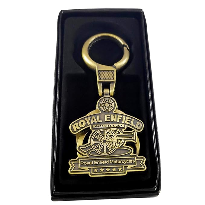 HURRIO Men and Women Royal RE Classic Bullet Bike Brass Metal Keychains ...