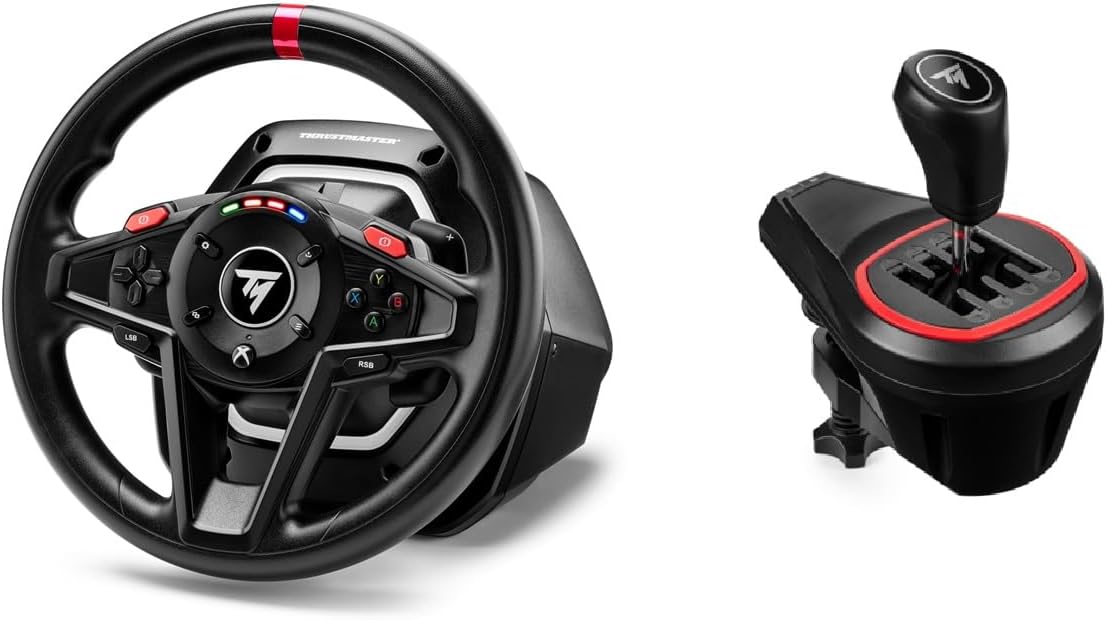 Thrustmaster T128X, Force Feedback Racing Wheel with Magnetic Pedals & TH8S Shifter Add-On, 8 ...