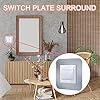 3 Pcs Switch Surround Frame Square Light Switch Cover Sticker Plug ...