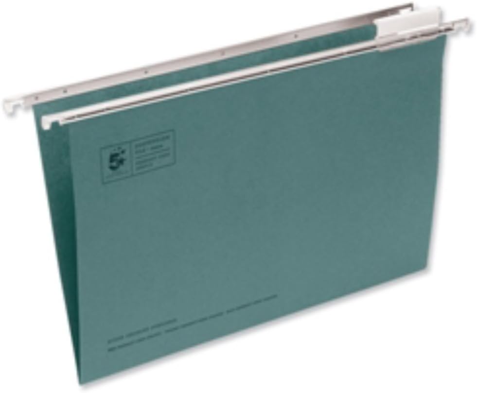 Summit Foolscap Filing Cabinet Suspension Files, Green, 25 Pack, Green ...
