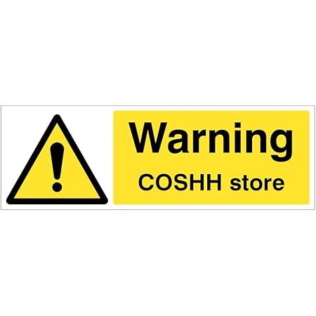 Warning Cleaning chemicals Safety Sign 15x20cm - Self-adhesive vinyl ...