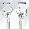 WORKPRO Adjustable Wrench, 6-inch Heavy Duty Spanner with Inch/Metric ...