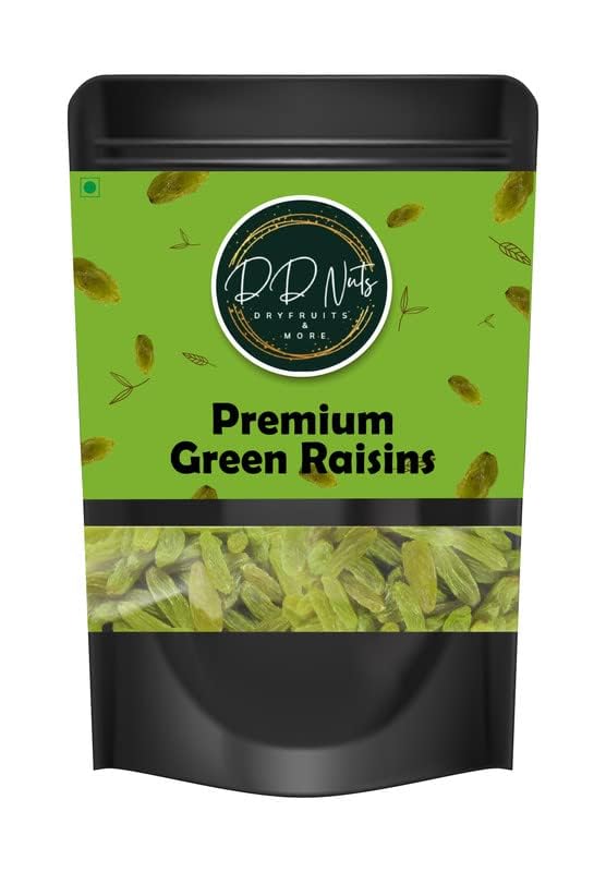 DD NUTS Seedless Green Raisins 250GM | Big Size and Soft Kishmish ...