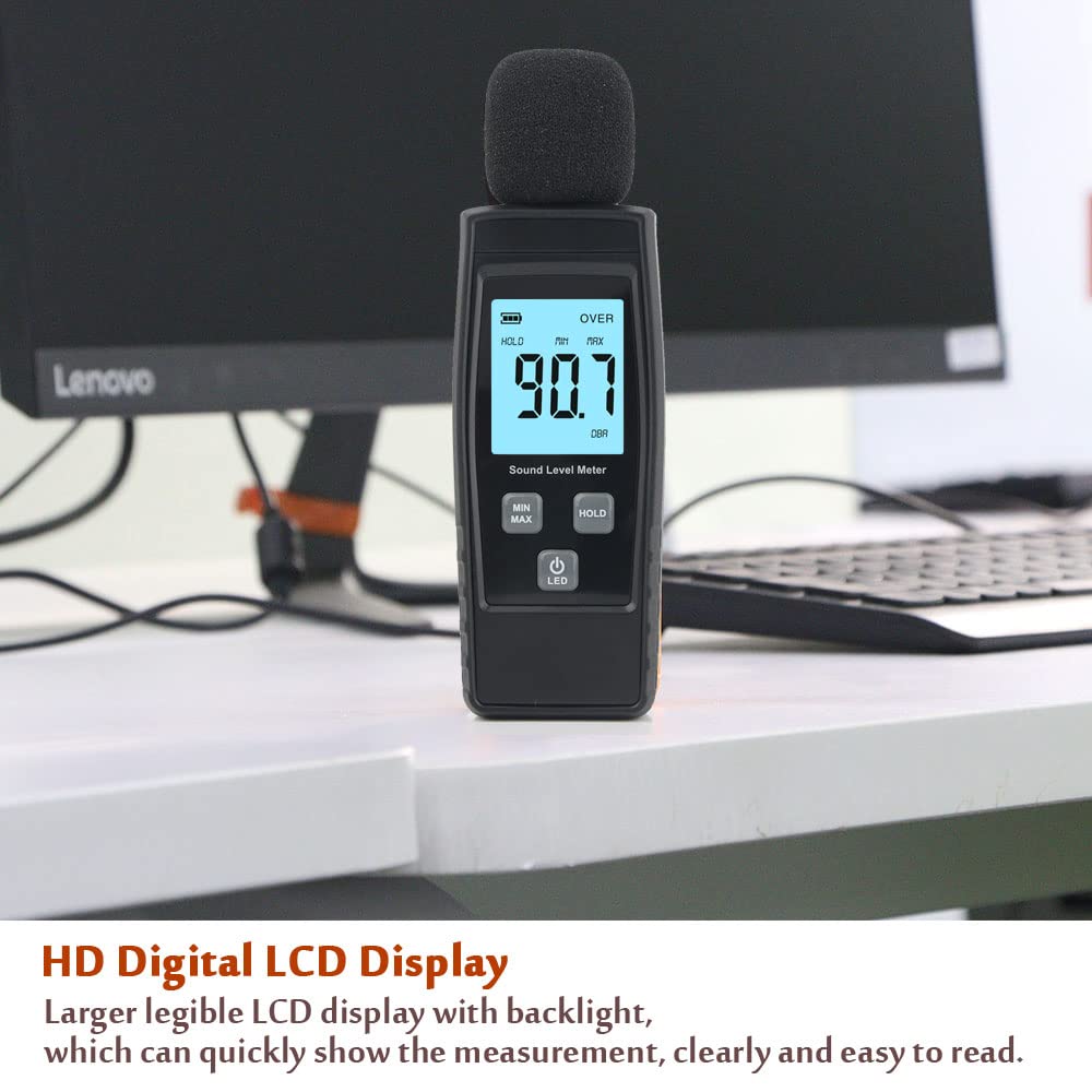 Nologo SH-CHEN Decibel Meter UA961 Black Handheld Digital Sound Level ...