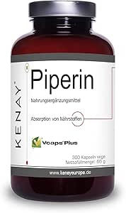 Piperine (BIOPERINE®) 10 mg, 300 Capsules - Kenay Europe : Amazon.co.uk ...