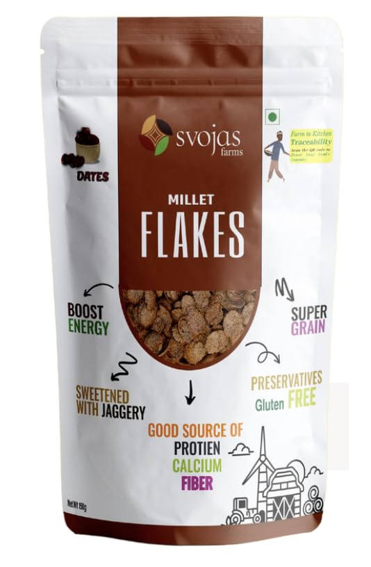 Millet Date Flakes with Natural Dates Extract & Jaggery: Healthy ...