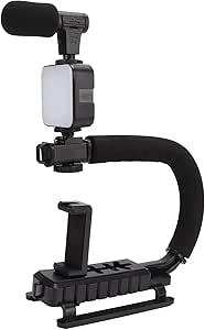 Amazon.co.jp: Handheld Video Camera Stabilizer with LED Light ...