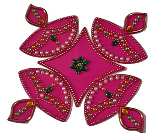Buy @1Impreso Readymade Moveable handmade Rangoli For Festive (Pink ...