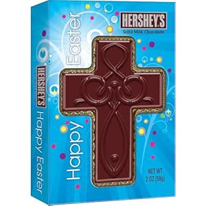 Amazon.com : Hershey's Happy Easter Solid Milk Chocolate Cross (Pack of 2) : Chocolate Truffles ...