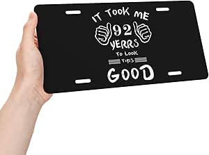 Amazon.com: Happy 92th Birthday License Plate,Front License Plates with ...