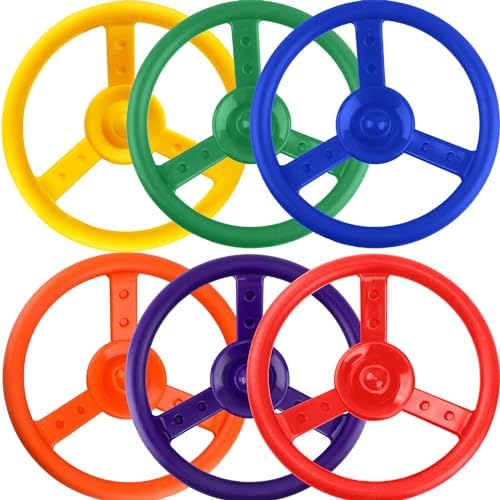 Amazon.com: 6 Pack Plastic Swingset Ship Wheel Playground Steering ...