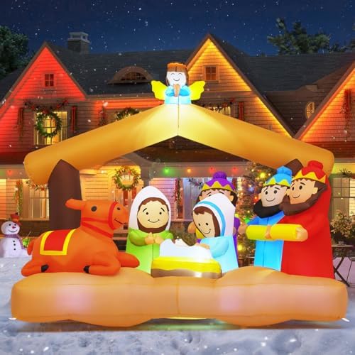 Amazon.com: Comin 6.5ft Christmas Inflatables Outdoor Decorations Blow ...
