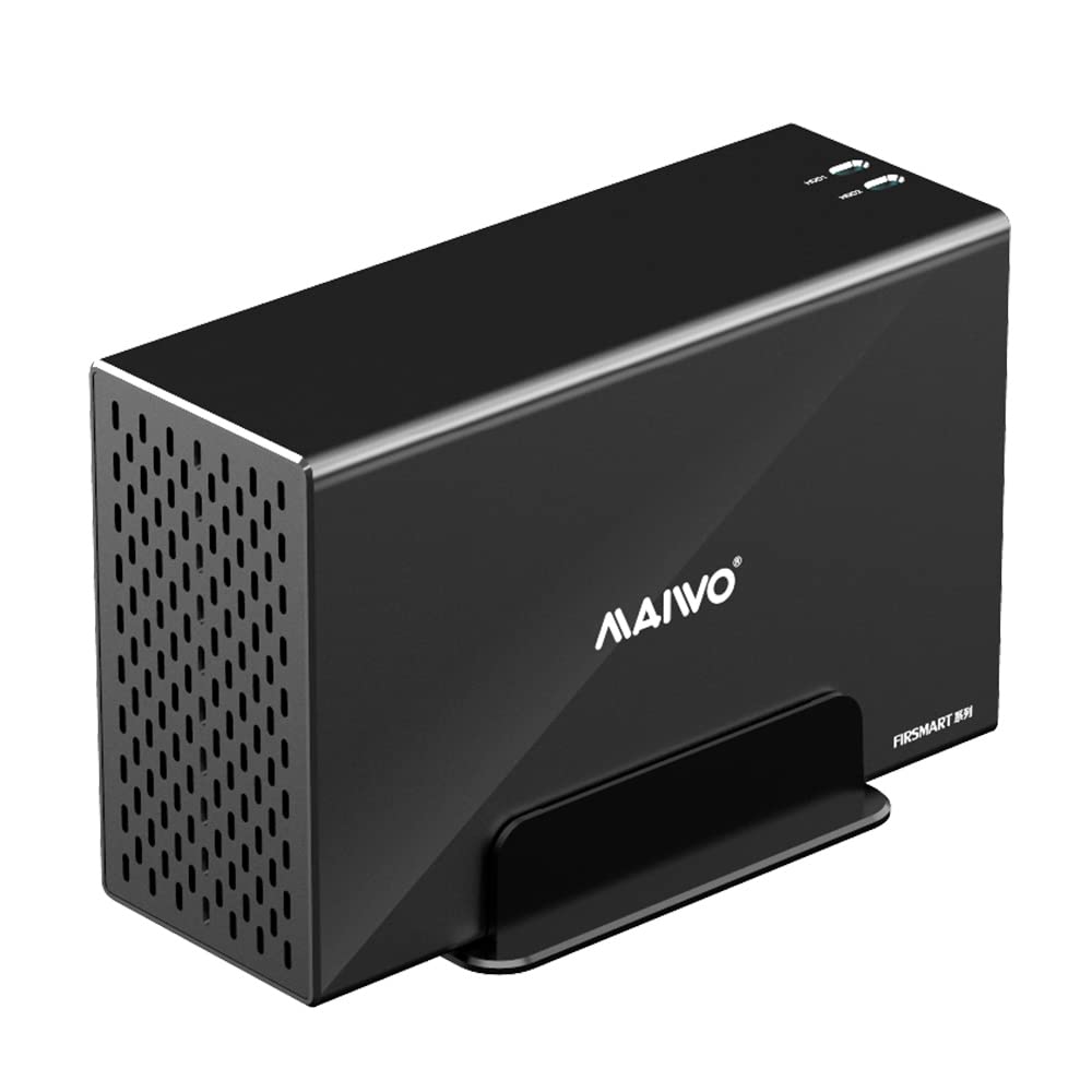 MAIWO Dual Bay RAID Enclosure for 3.5 inch SATA HDD, USB3.1 GEN2 10Gbps ...