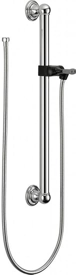 Amazon.com: Delta Faucet Adjustable Shower Slide Bar with Hose, Chrome ...